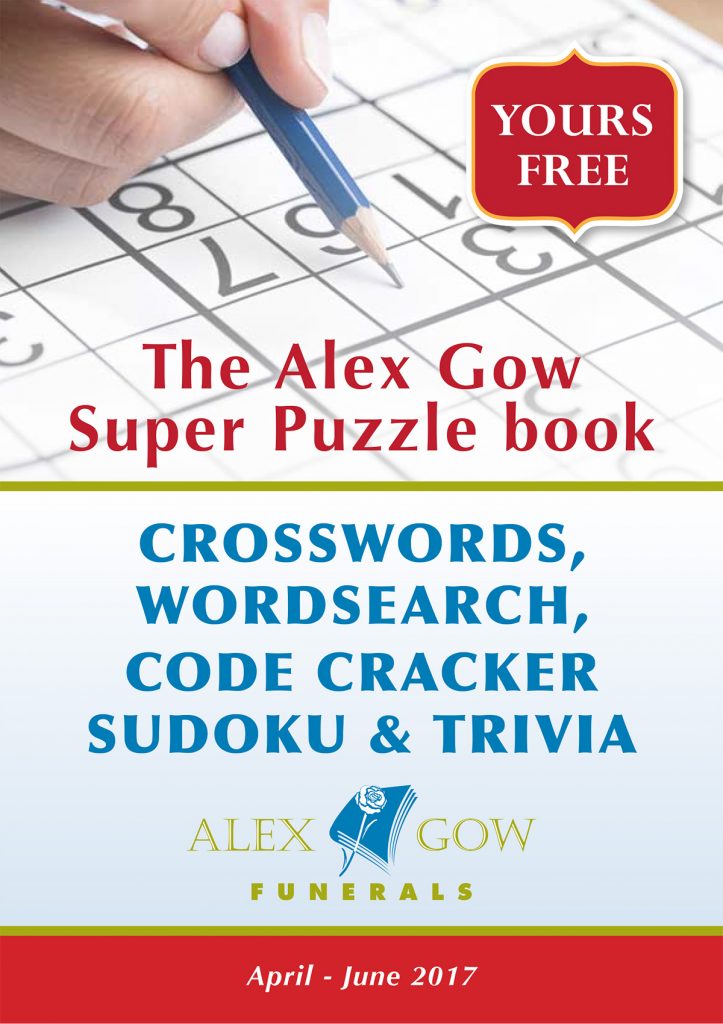 Alex Gow Funerals - Super Puzzle Book Answers