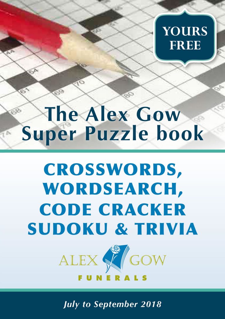 Alex Gow Funerals - Super Puzzle Book Answers