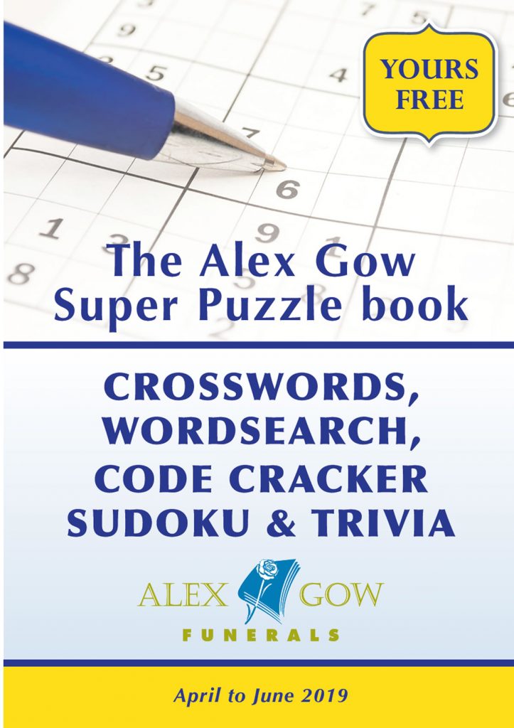 Alex Gow Funerals - Super Puzzle Book Answers