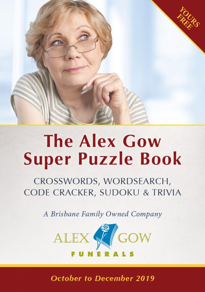 Alex Gow Funerals - Super Puzzle Book Answers