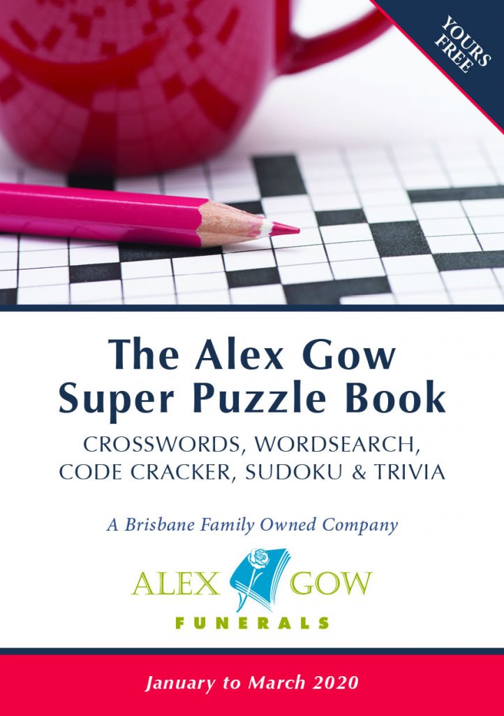 Alex Gow Funerals - Super Puzzle Book Answers