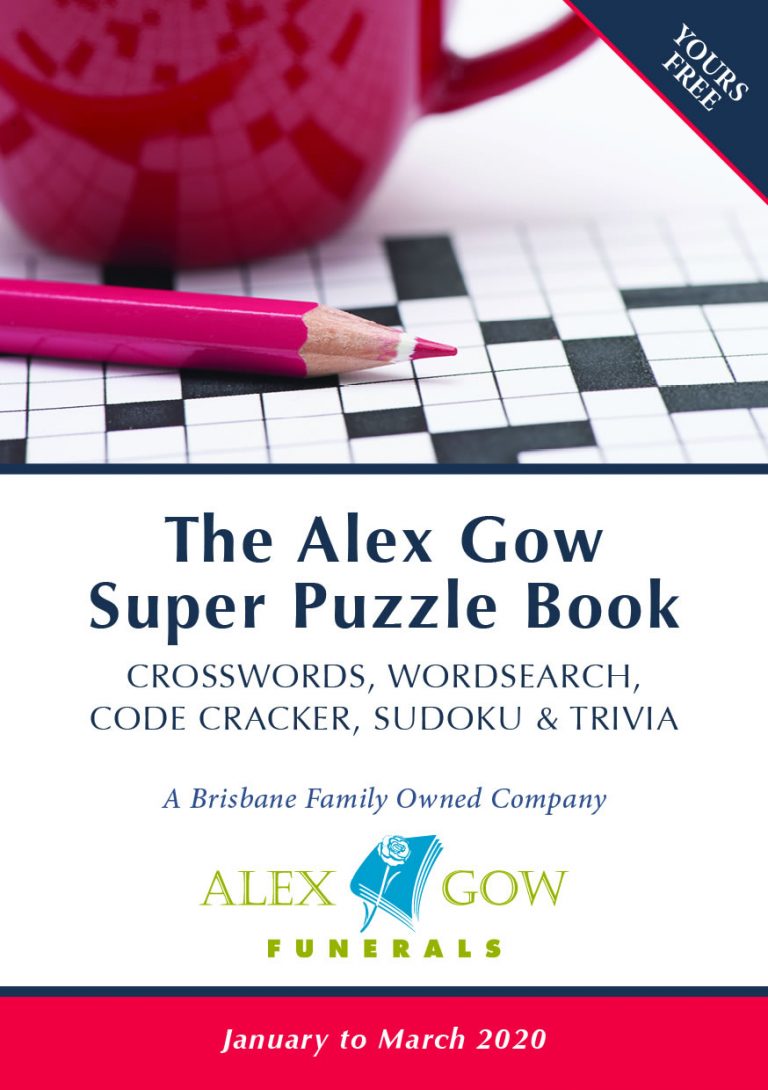Alex Gow Funerals - Super Puzzle Book Answers