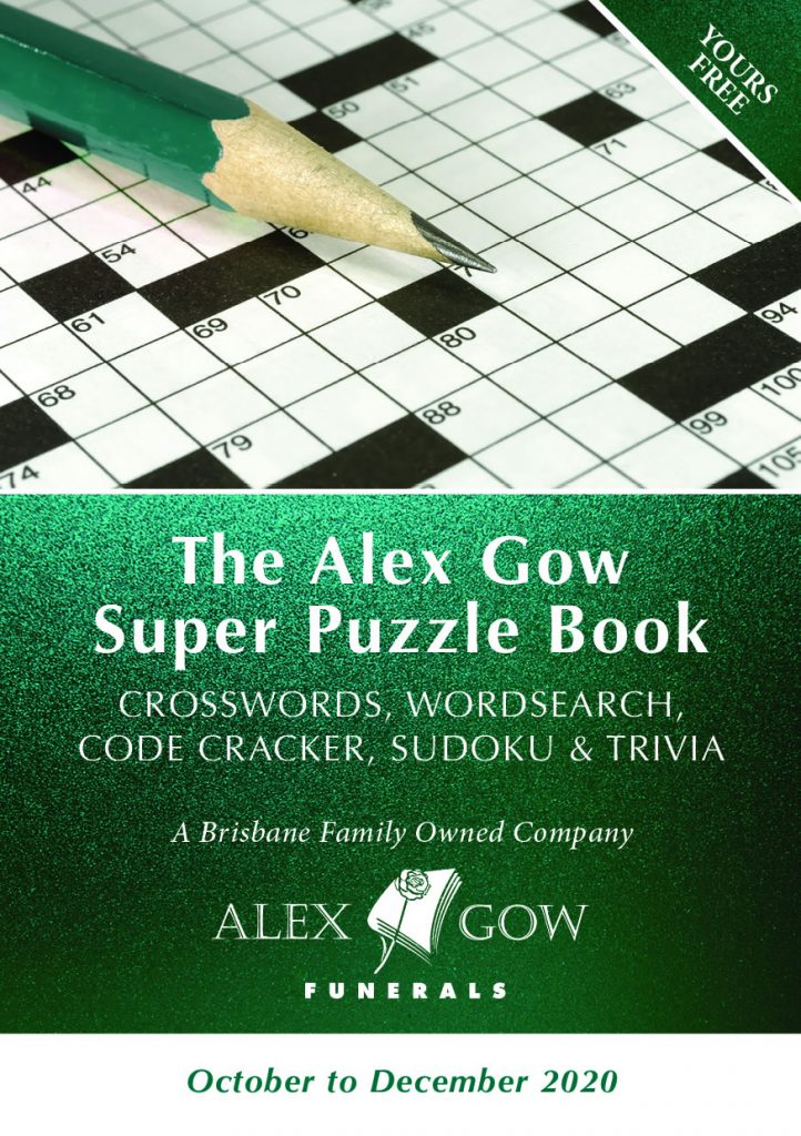 Alex Gow Funerals - Super Puzzle Book Answers