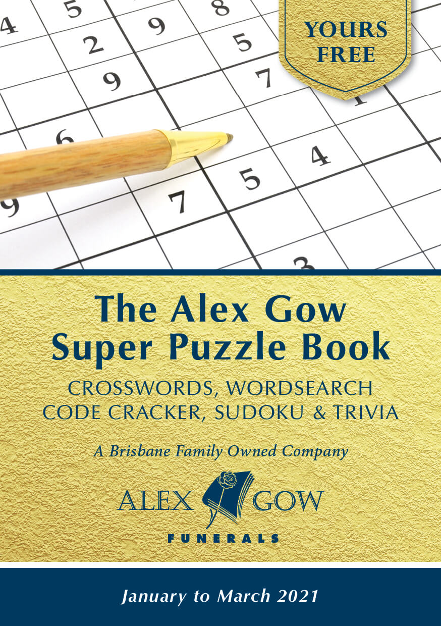Alex Gow Funerals - Super Puzzle Book Answers
