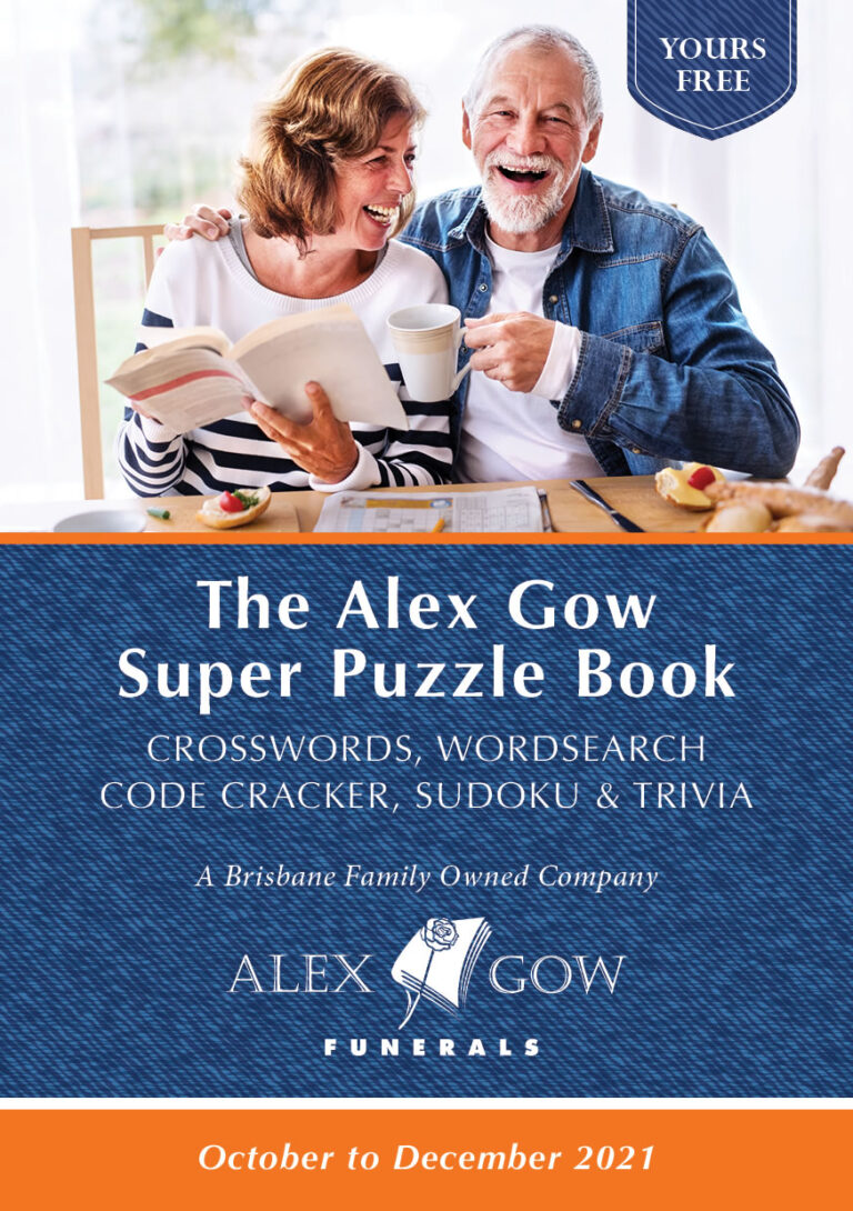 Super Puzzle Book Twenty – Get the Answers – Alex Gow Funerals – Brisbane