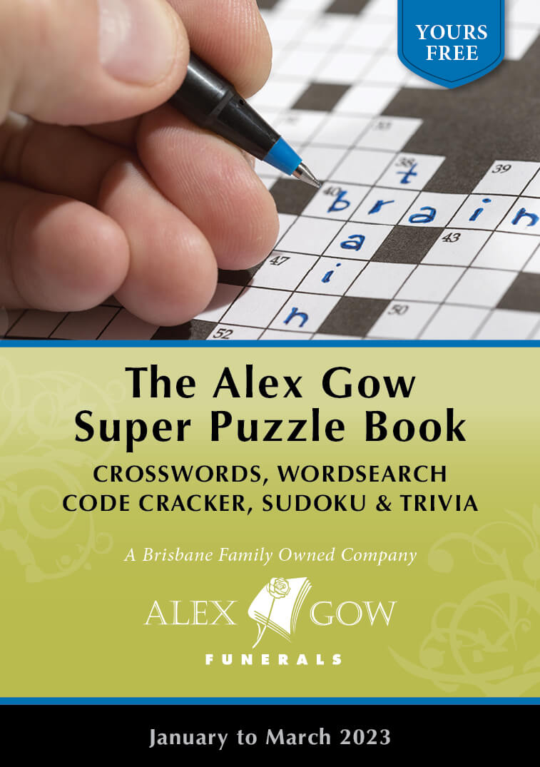 Alex Gow Funerals - Super Puzzle Book Answers